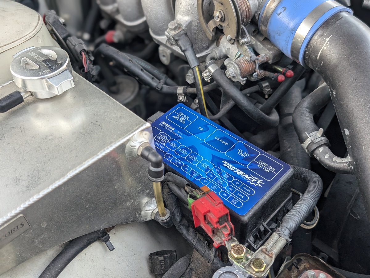 Nissan S13/R32 Engine Bay Fuse Box Sticker – Design Shop React