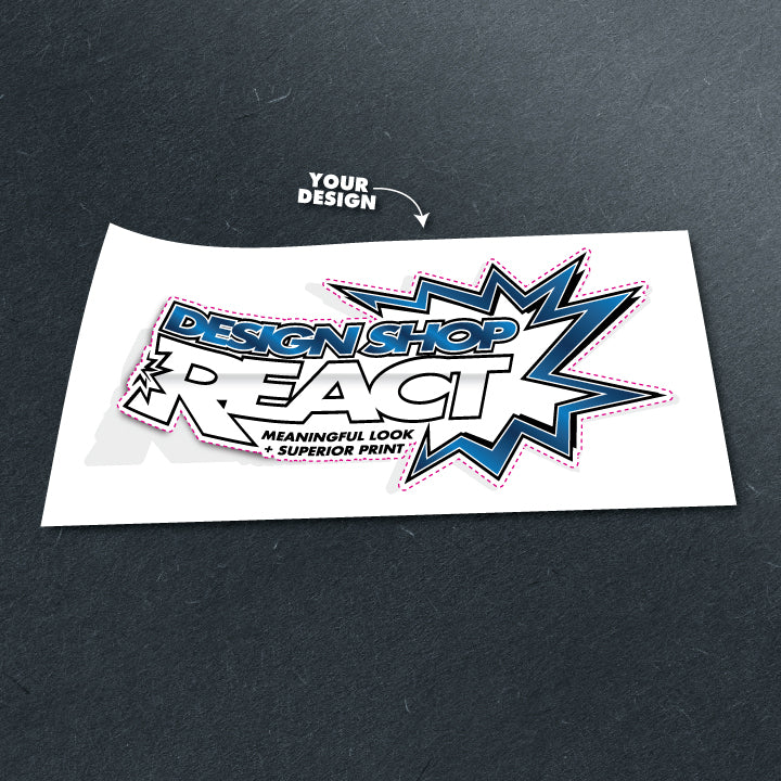 Custom Kiss-Cut Stickers – Design Shop React